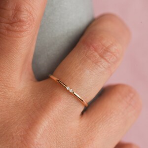 1 Mm Stacking Ring White Gold, White Gold Wedding Band Women, Thin Ring ...