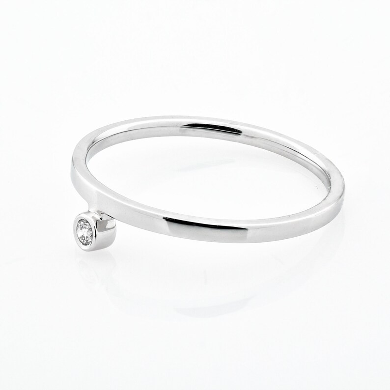 14K Gold Diamond Stacking Ring Solid Gold Thumb Ring Knuckle - Etsy