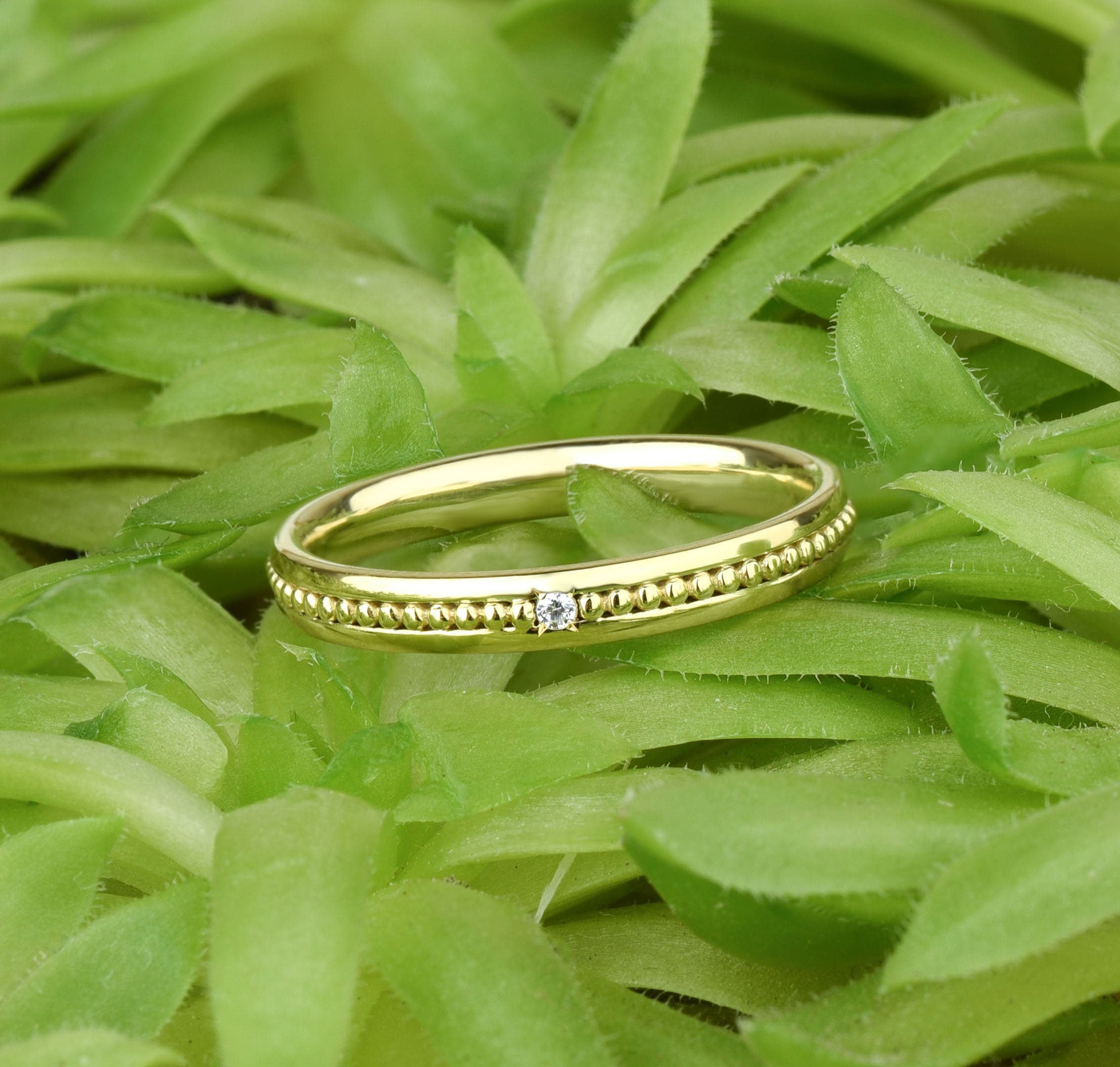 Delicate Solitaire Promise Ring Gold Minimalist Geometric | Etsy