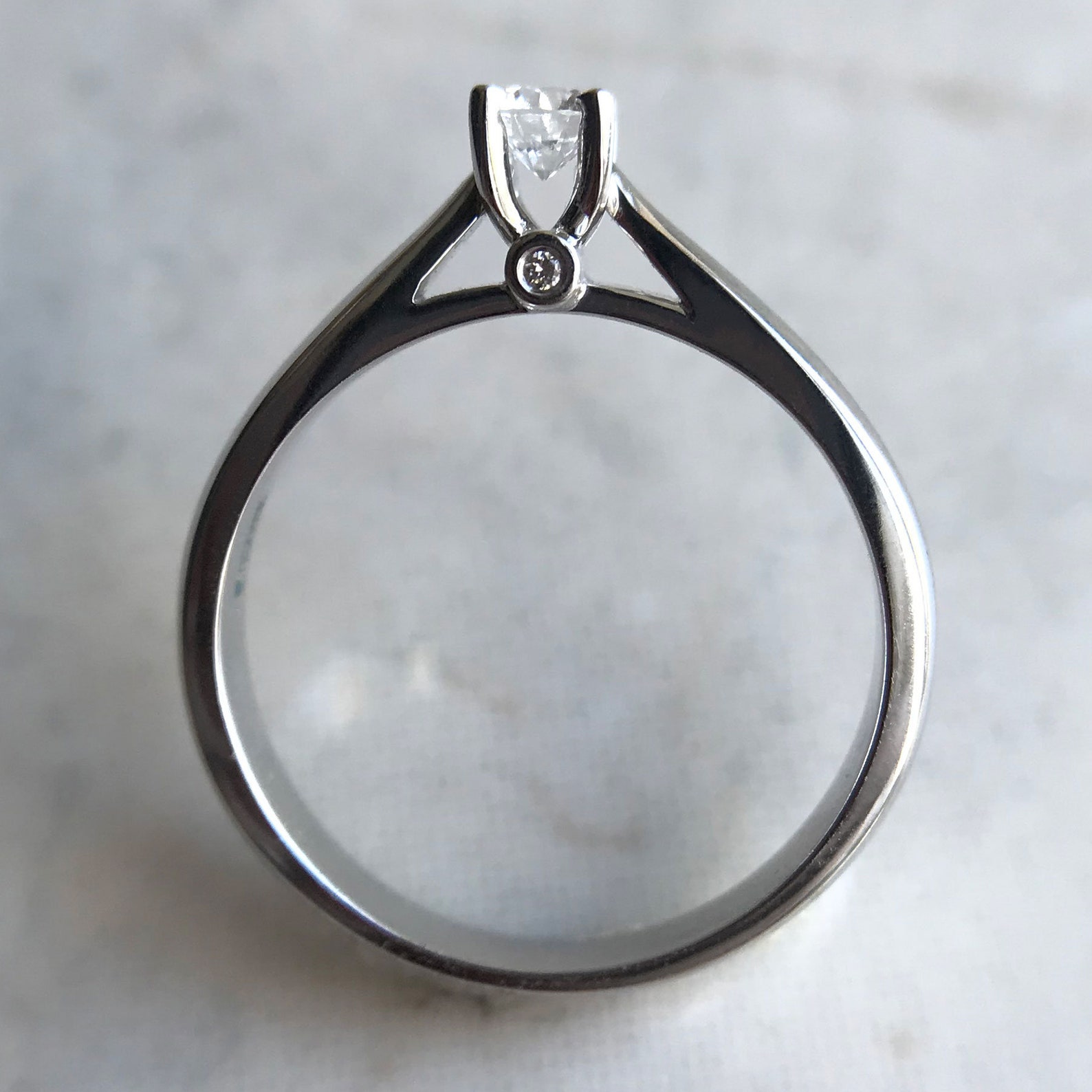 4 Prong Setting Diamond Ring Three Stone Ring Promise Ring - Etsy