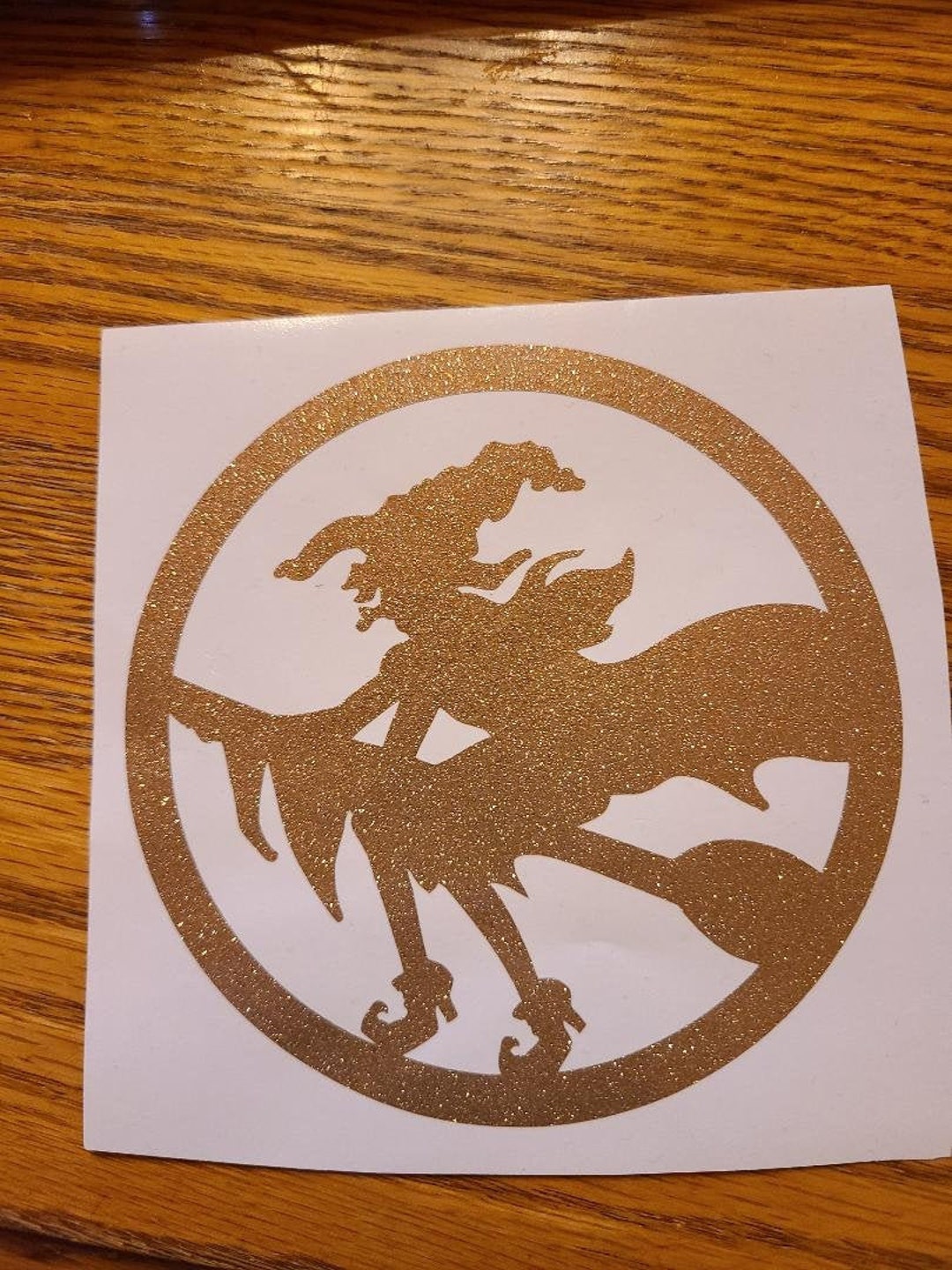 Witch On A Broomstick Vinyl Decal - Etsy