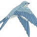 Blue Bird 1 Embroidery Motif 01 Everlasting Embroidery - Etsy