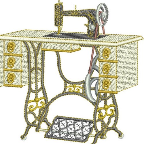 Antique Treadle Sewing Machine Embroidery Design as an Instant - Etsy