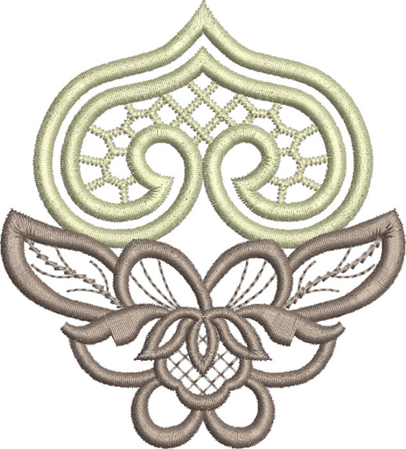 Cutwork Flower 4 Embroidery Motif by Sue Box in 2 Sizes - Etsy