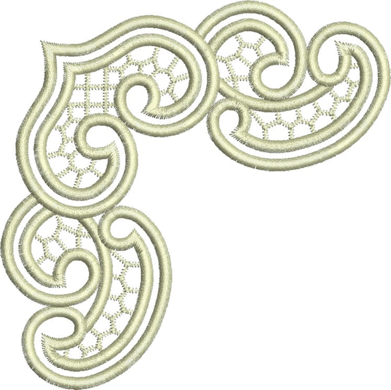 Cutwork Corner Embroidery Motif 13 Embroidery Inspirations - Etsy