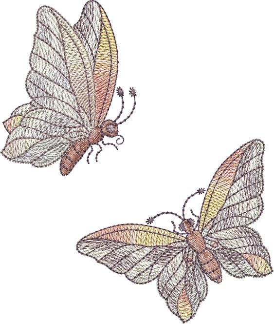 Mini Butterfly Embroidery Designs by Sue Box in 2 Sizes - Embroidery ...