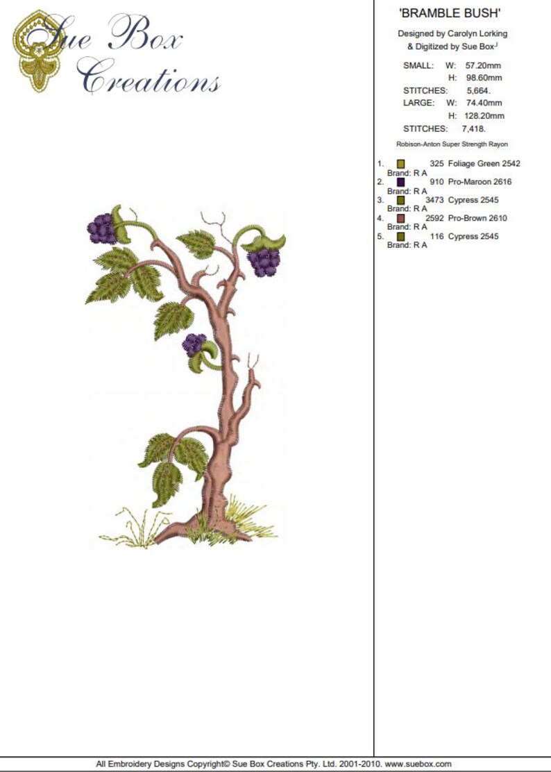 Bramble Bush Woodland Treasures Machine Embroidery Design by - Etsy
