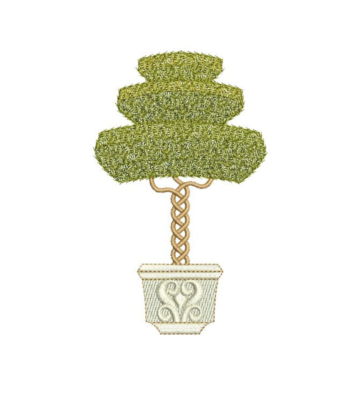 Topiary Tree 1 - Machine Embroidery Design by Sue Box in 2 Sizes - Etsy