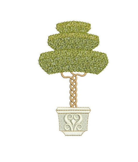 Topiary Tree 1 Machine Embroidery Design by Sue Box in 2 - Etsy