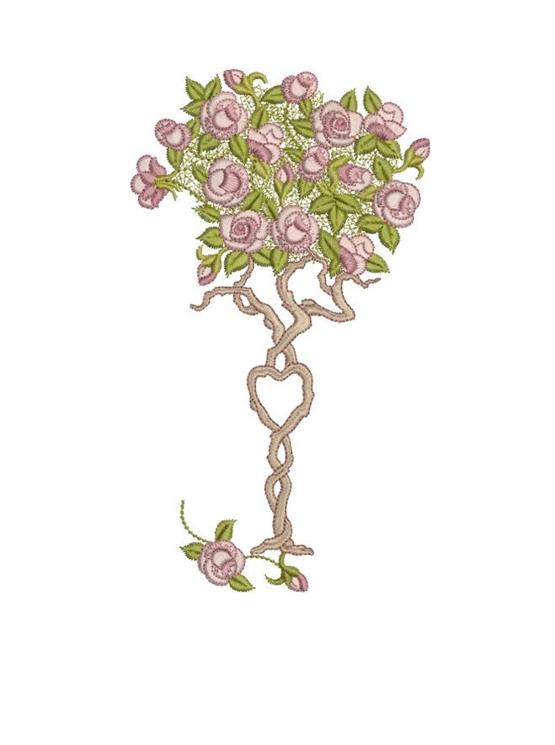 Rose Tree - Machine Embroidery Design as an Instant Download by Sue Box ...