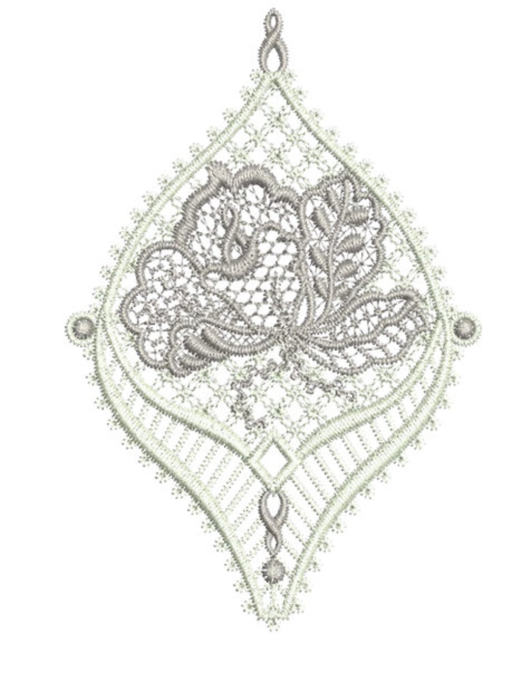 Jewel Motif Free Standing Lace - Machine Embroidery Design (digital ...