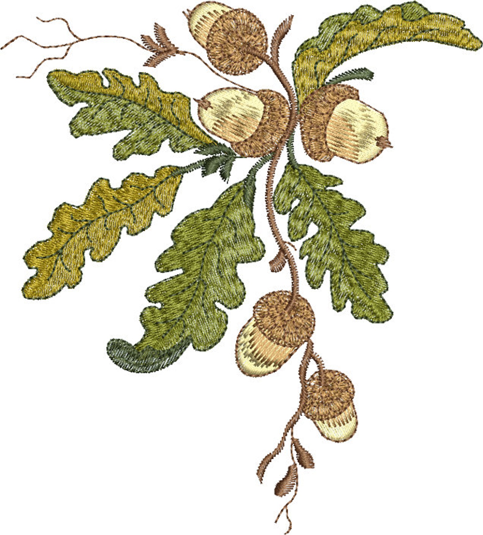Acorn Corner Embroidery From the Woodland Treasures - Machine ...