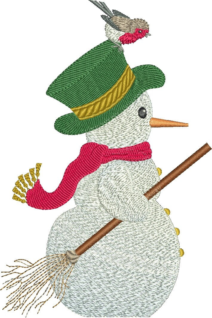 SNOWMAN Machine Embroidery Design by Sue Box - Etsy