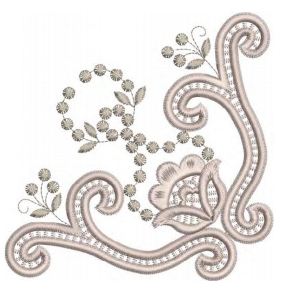 Cutwork Corner Embroidery Motif - 17 - Embroidery Inspirations - by Sue ...