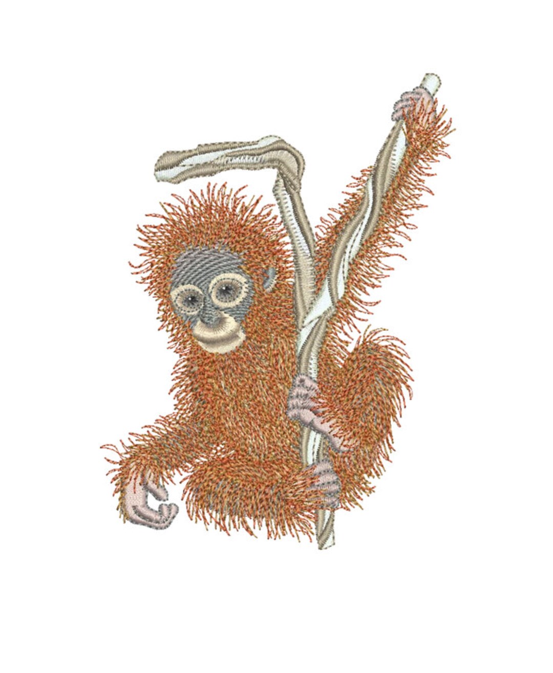 Orangutan Machine Embroidery Design by Sue Box in 2 Sizes - Etsy