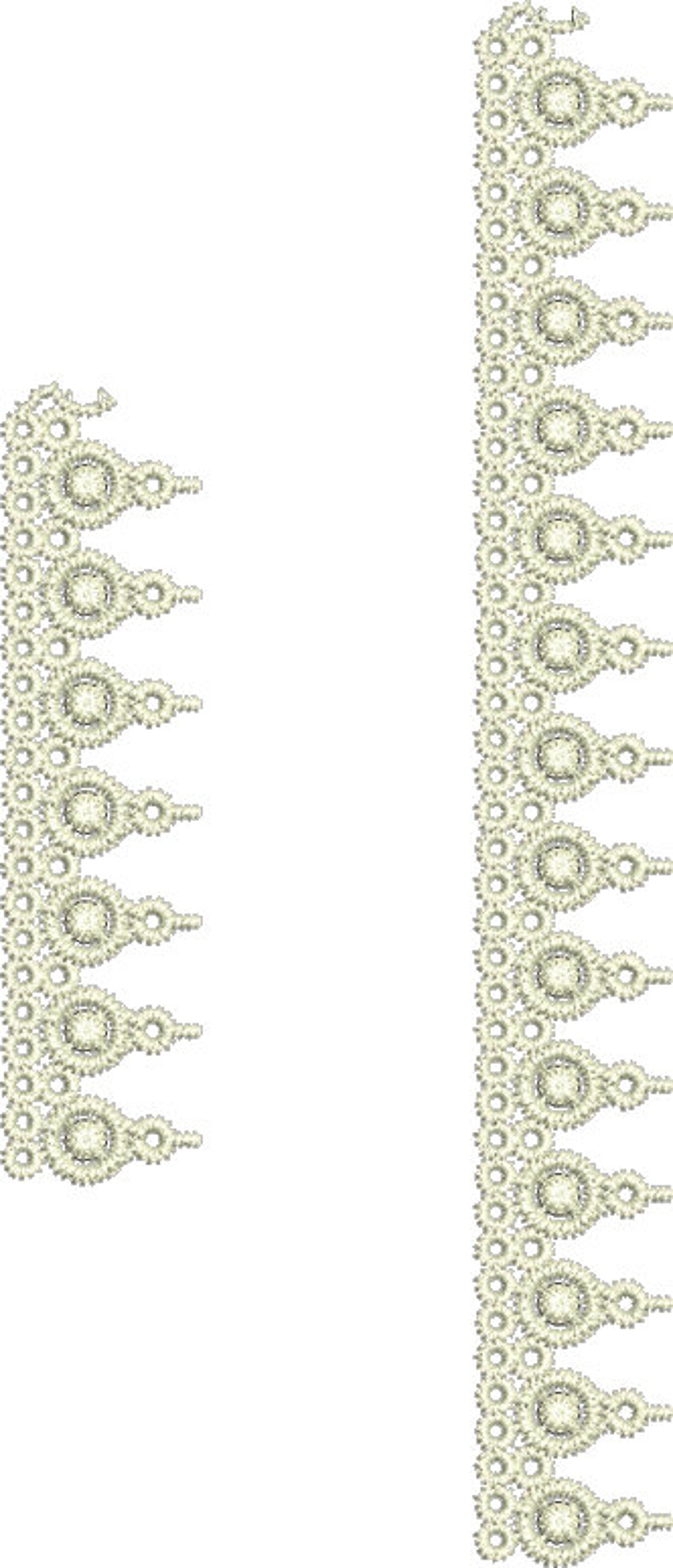 Lace - Borders Embroidery Motif by Sue Box in 2 Sizes - Etsy