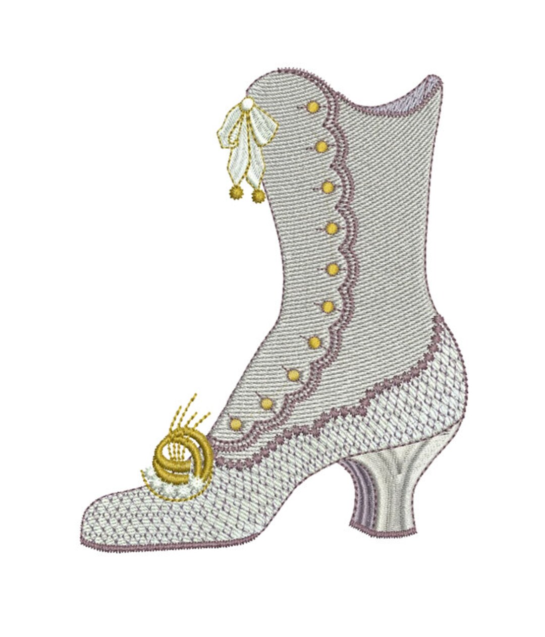 Dress Boot - Machine Embroidery Design by Sue Box in 2 Sizes - Elegant ...