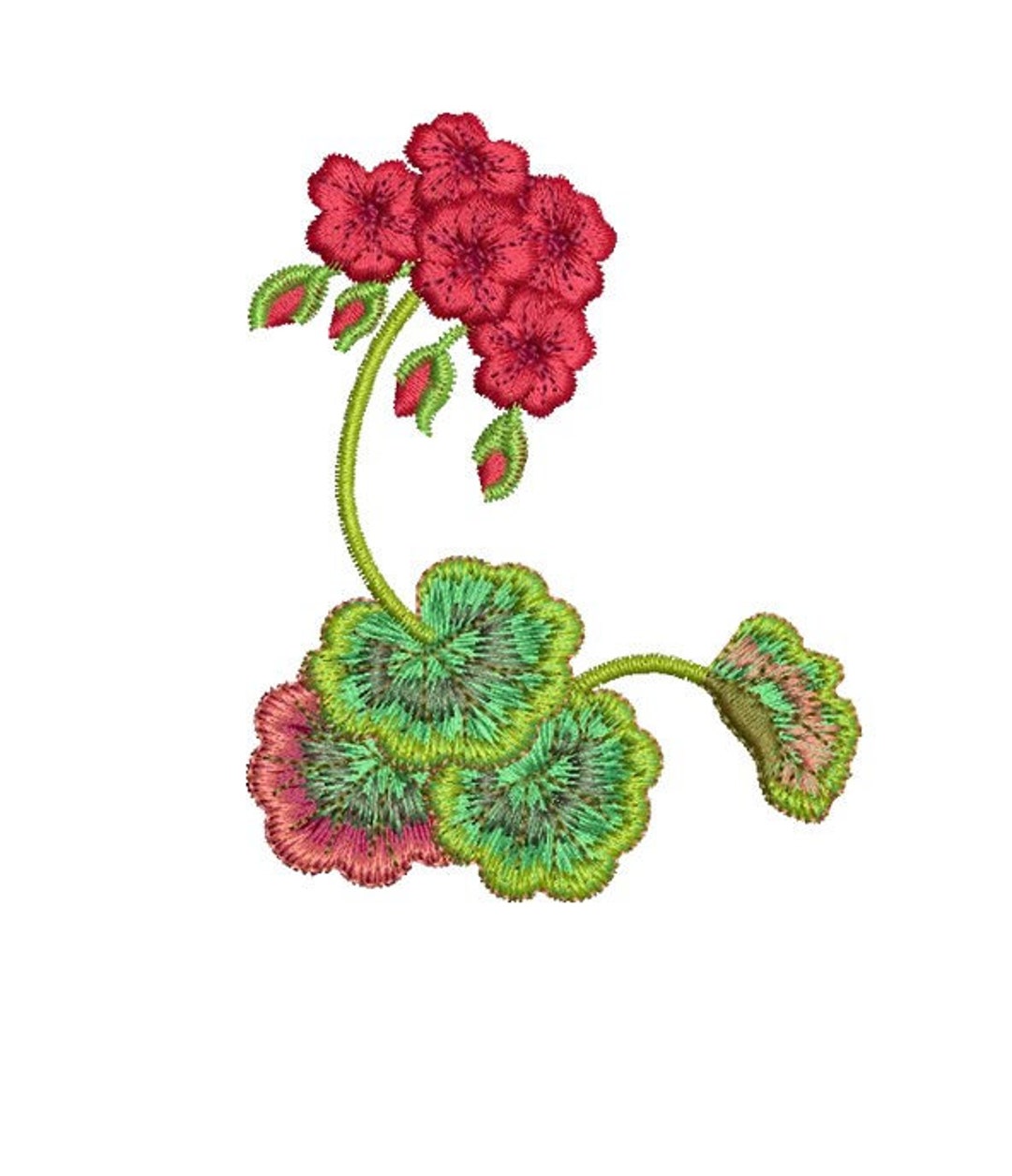 Geranium Corner 1 Machine Embroidery Design by Sue Box in 2 Sizes - Etsy