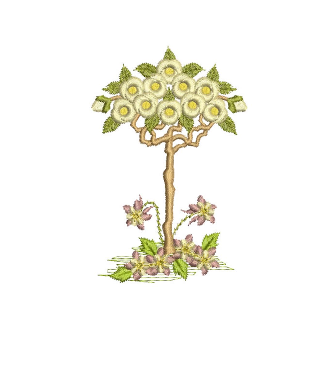 Rose Bush - Machine Embroidery Design by Sue Box in 2 Sizes - Etsy