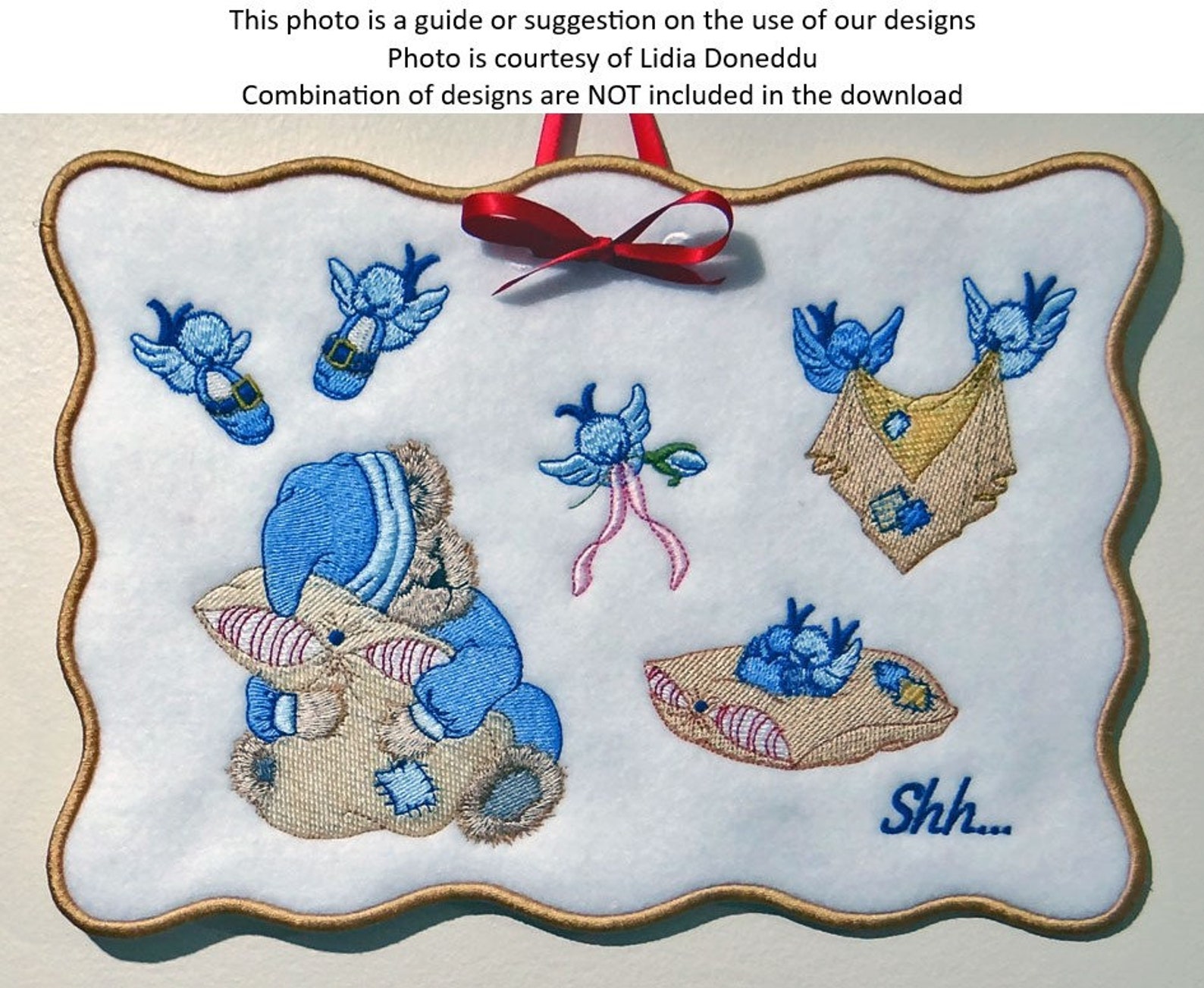 Teddy Bear Machine Embroidery Design by Sue Box in 2 Sizes - Etsy