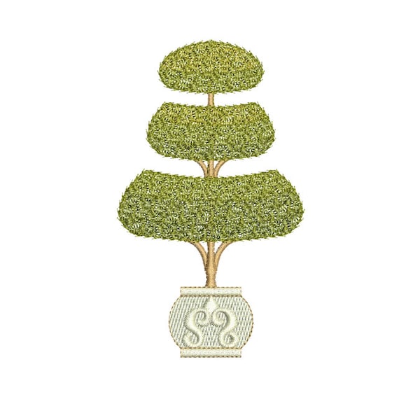 Topiary Embroidery Design - Etsy