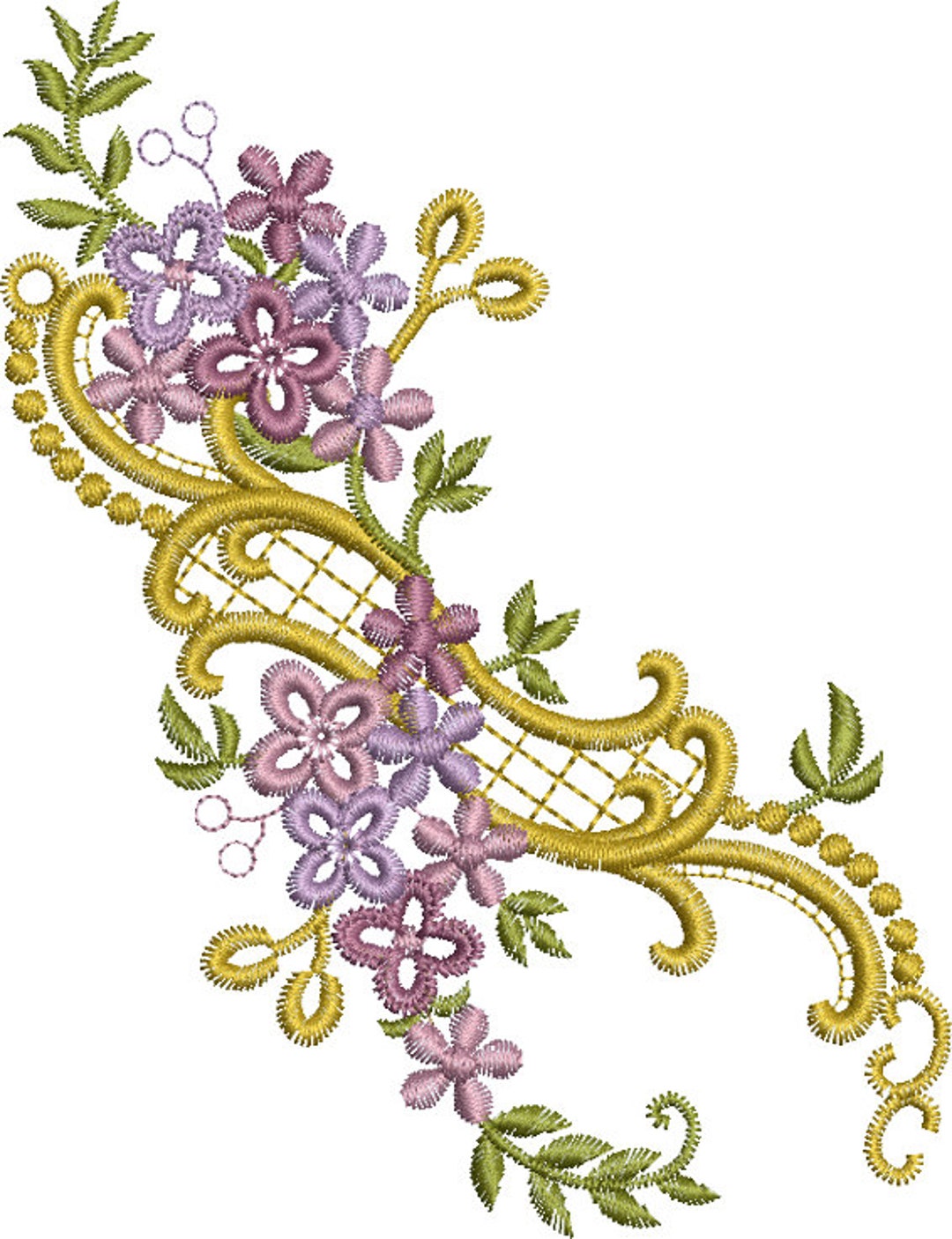 Floral Design Embroidery Motif - 12 - Floral Illusions - by Sue Box - Etsy