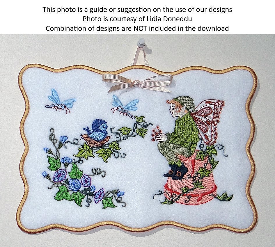Blue Bird Machine Embroidery Design by Sue Box in 2 Sizes Enchanted ...