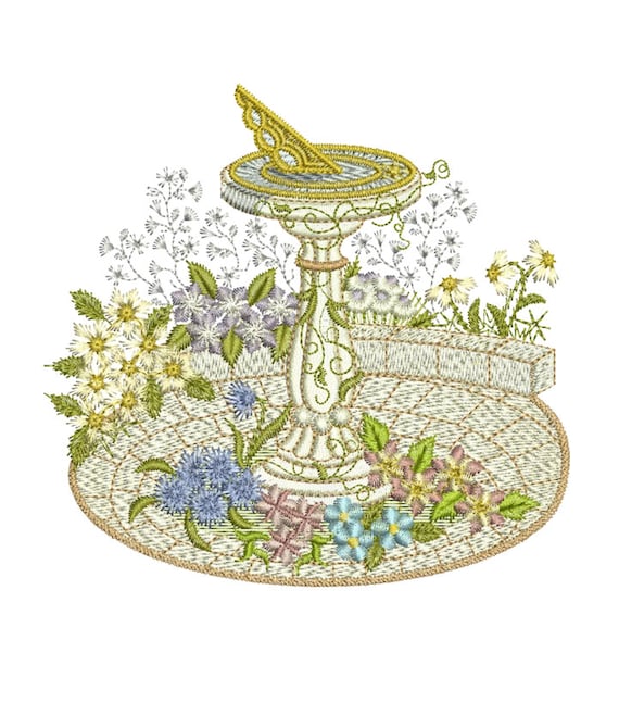 SUNDIAL A Machine Embroidery Design BY Sue Box in 2 Sizes | Etsy Canada