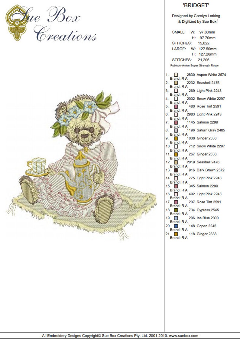 Bridget Teddy Bear - Machine Embroidery Design (digital Download) - Etsy