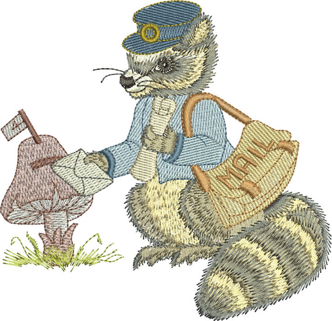 Raccoon Woodland Treasures Robbie Raccoon Machine Embroidery - Etsy