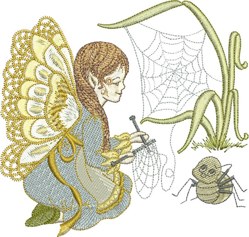 Fairy Beth Machine Embroidery Design by Sue Box in 2 Sizes - Etsy