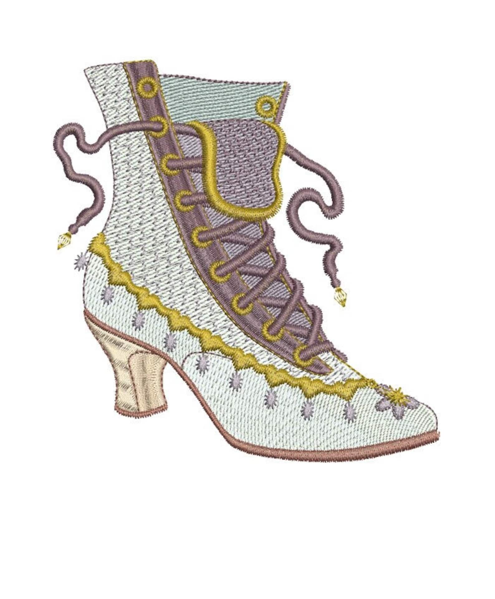 Boot Embroidery Design by Sue Box 2 Sizes of Endearing - Etsy