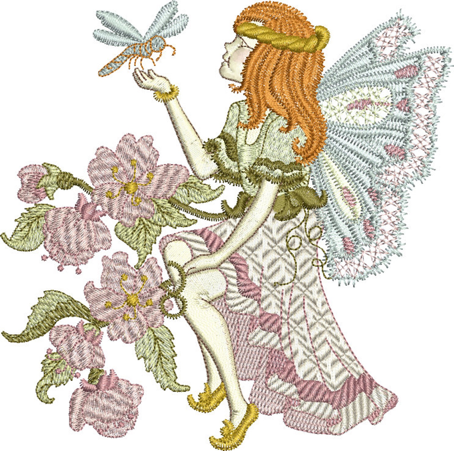 Fairy Machine Embroidery Design by Sue Box in 2 Sizes - Enchanted Fairy ...