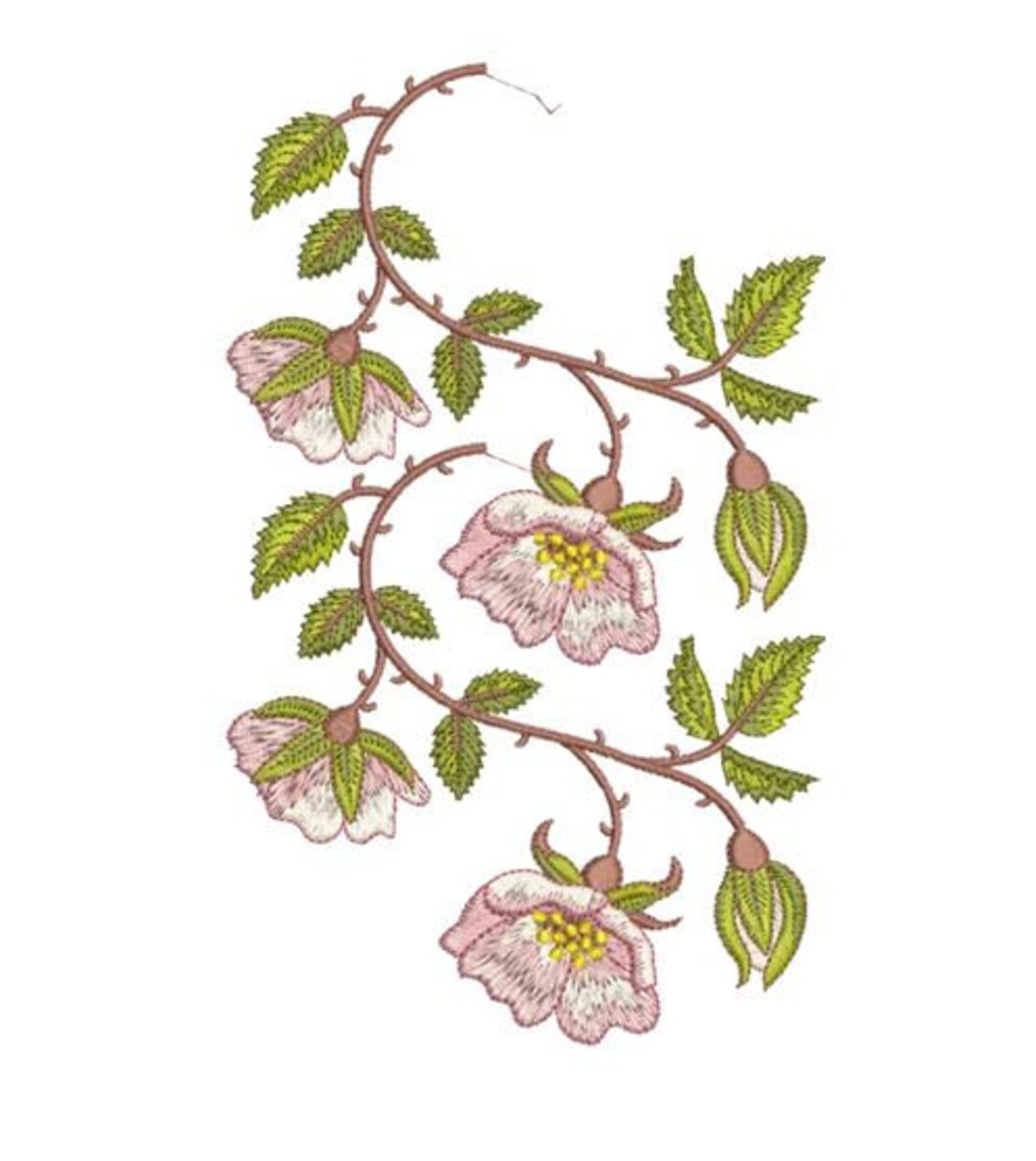 Briar Rose Border 1 Double Design Embroidery Motif - 17 - Golden ...