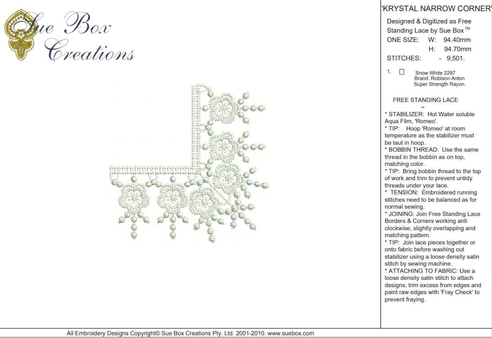 Lace Krystal Narrow Corner Beautiful Free Standing Lace - Etsy