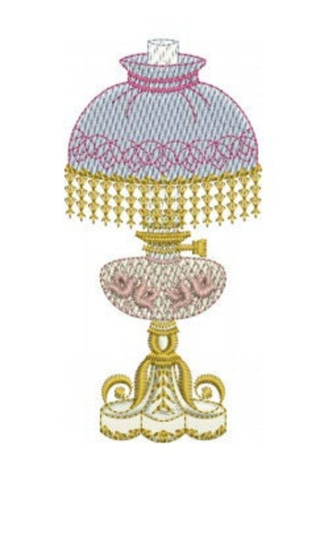 Antique Lamp Embroidery Design by Sue Box in 2 Sizes - Etsy