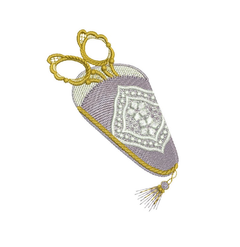 Antique Scissors Case Machine Embroidery Design as an Instant - Etsy
