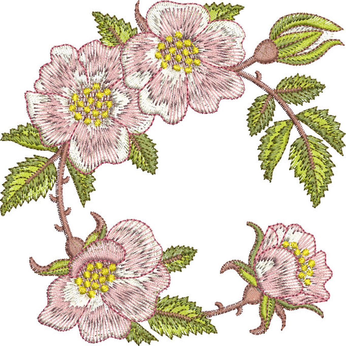 Briar Center Embroidery Motif 10 Golden Classic by Sue - Etsy