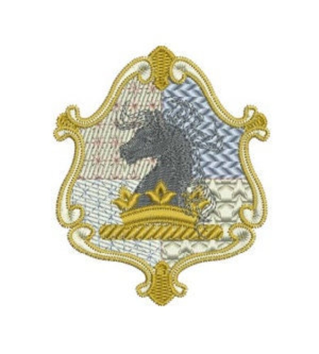 Crest Embroidery Design by Sue Box in 2 Sizes - Etsy
