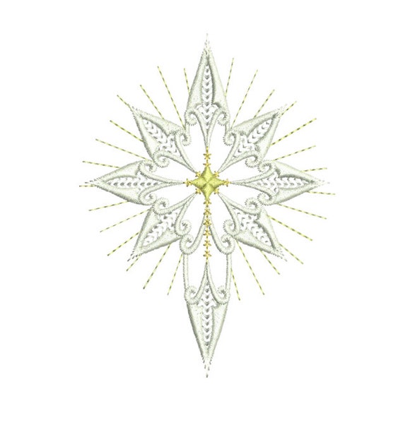 Star of Bethlehem Machine Embroidery Design by Sue Box - Etsy