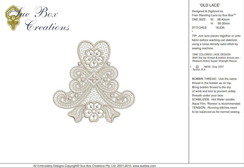 Lace Old Lace Beautiful Free Standing Lace Machine - Etsy