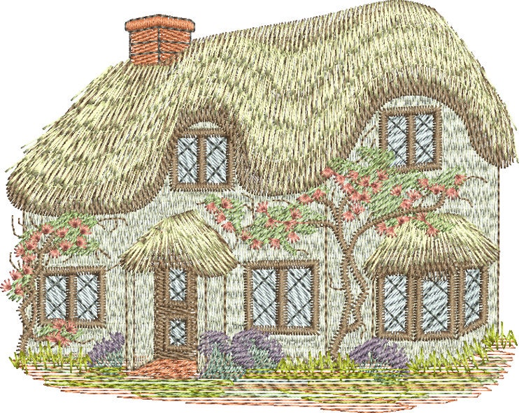 Thatched Cottage English Traditional Homes and Gardens - Etsy