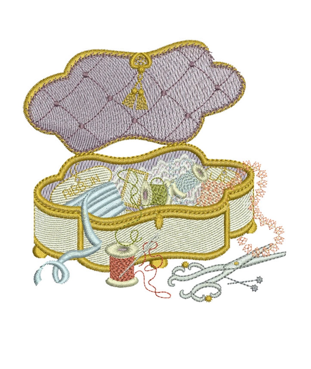 Sewing Box of Trinkets Machine Embroidery Design by Sue Box ...