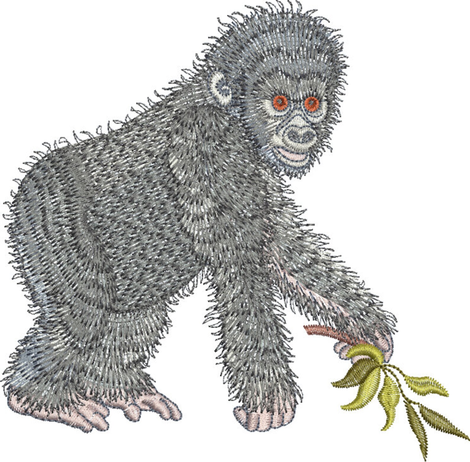 Gorilla Machine Embroidery Design by Sue Box in 2 Sizes - Etsy