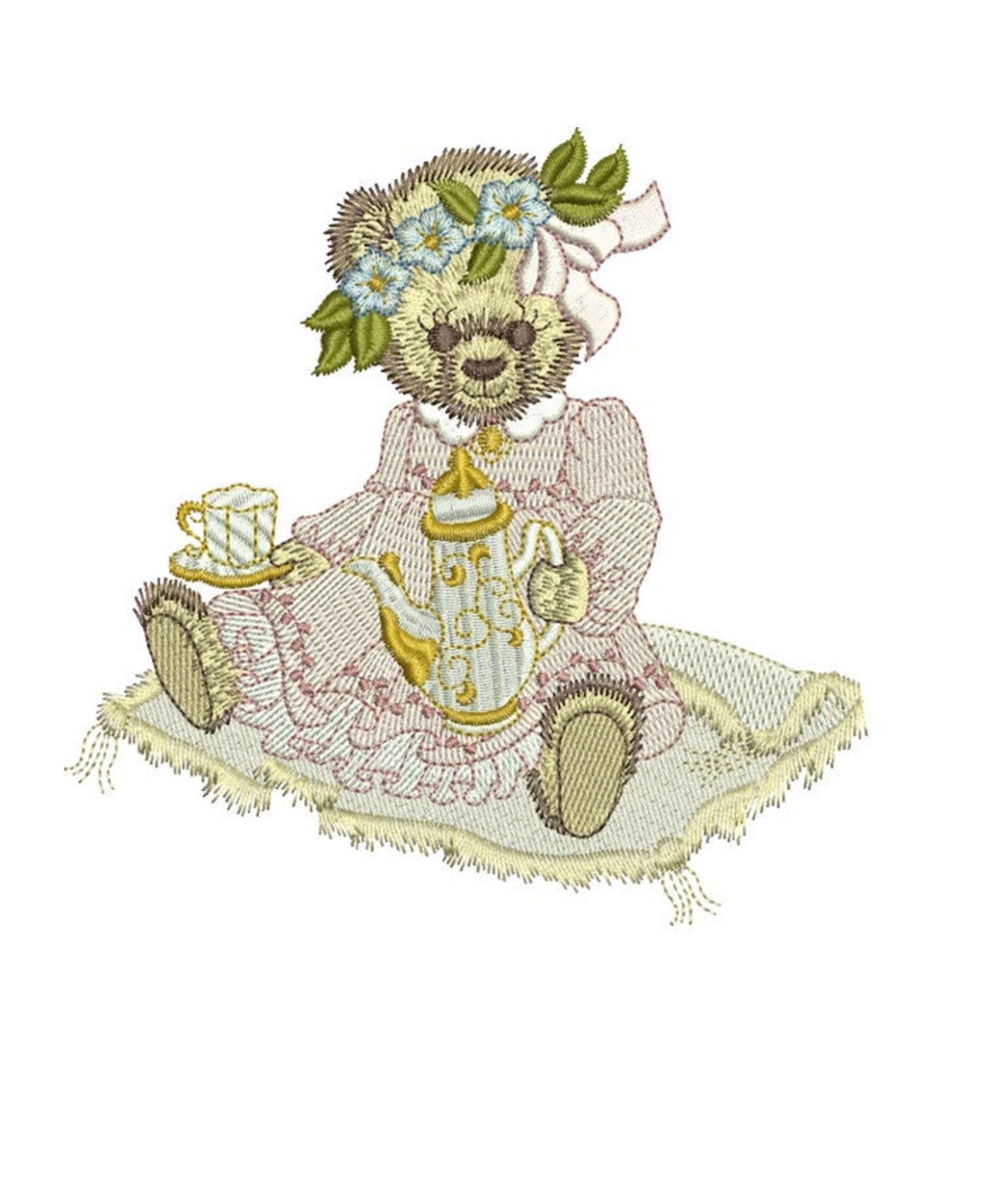 Bridget Teddy Bear - Machine Embroidery Design (digital Download) - Etsy