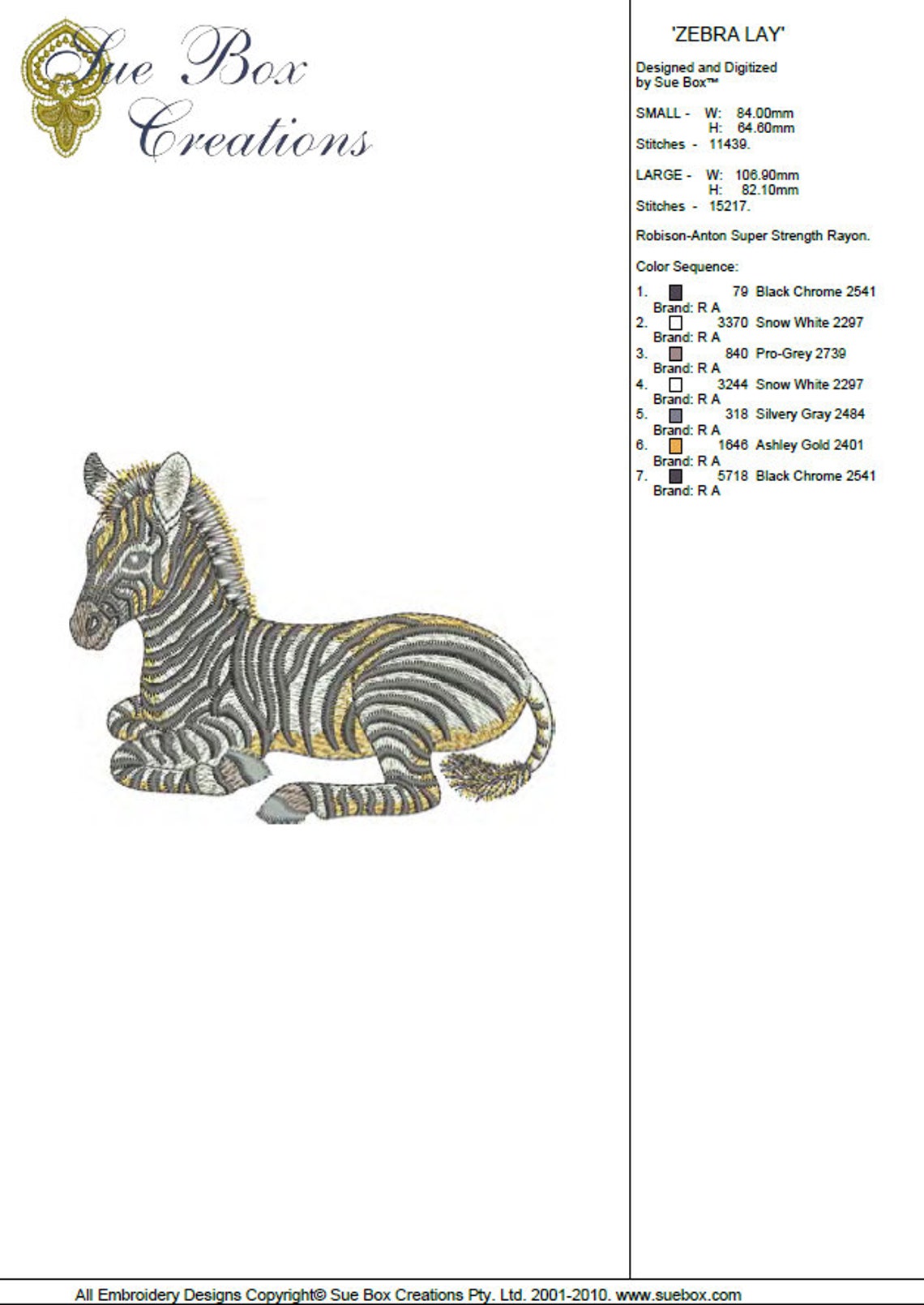 Zebra Lay Machine Embroidery Design by Sue Box - Etsy