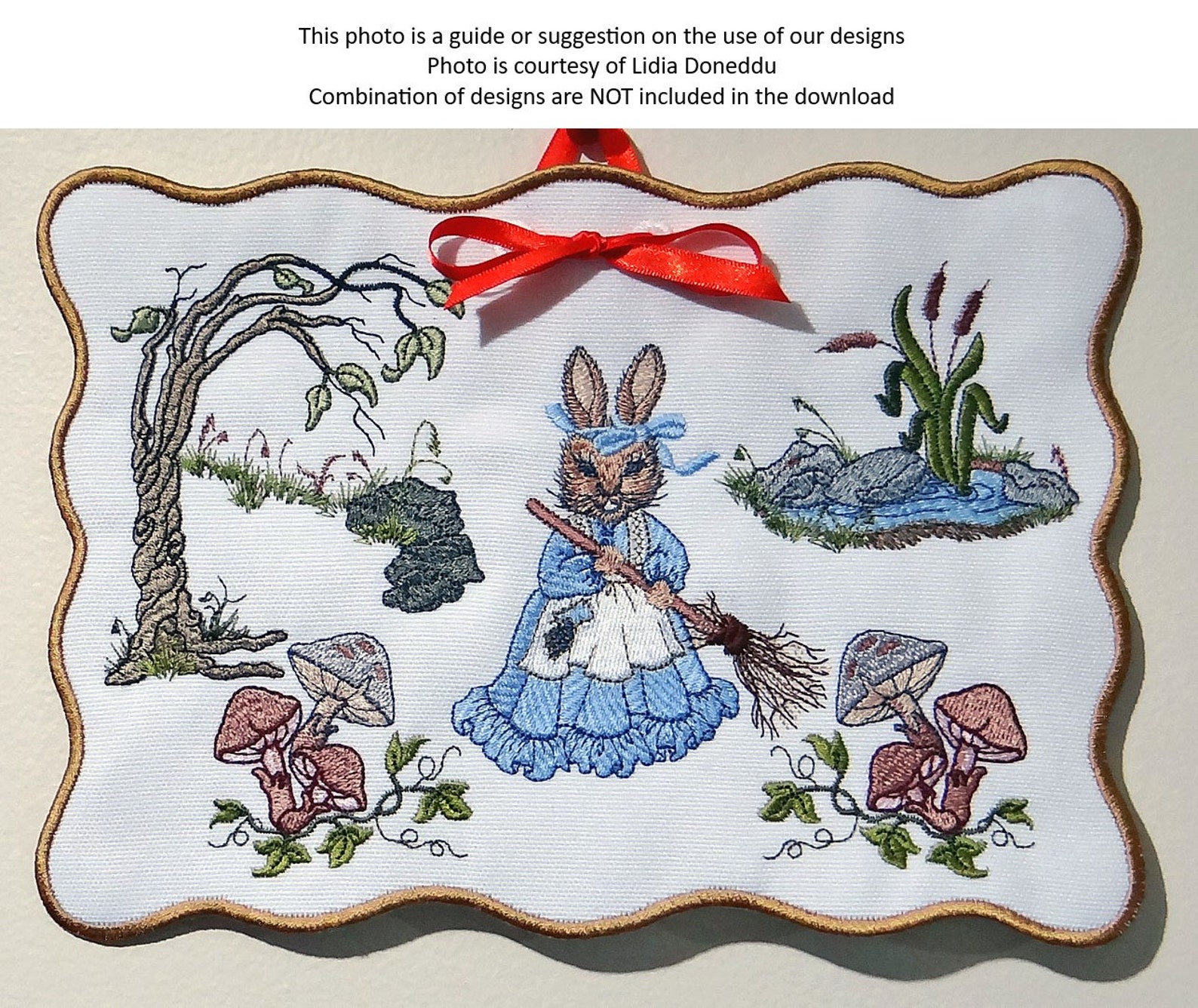 Tree Landscape Scene - Woodland Treasures - Machine Embroidery Design ...