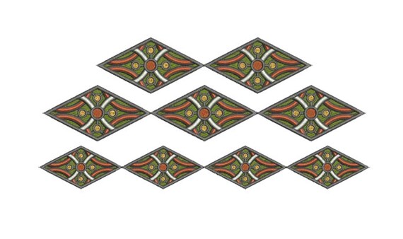 Geometric Borders Design Set Machine Embroidery Design by - Etsy