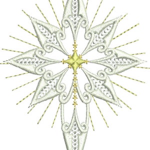 Star of Bethlehem Machine Embroidery Design by Sue Box - Etsy
