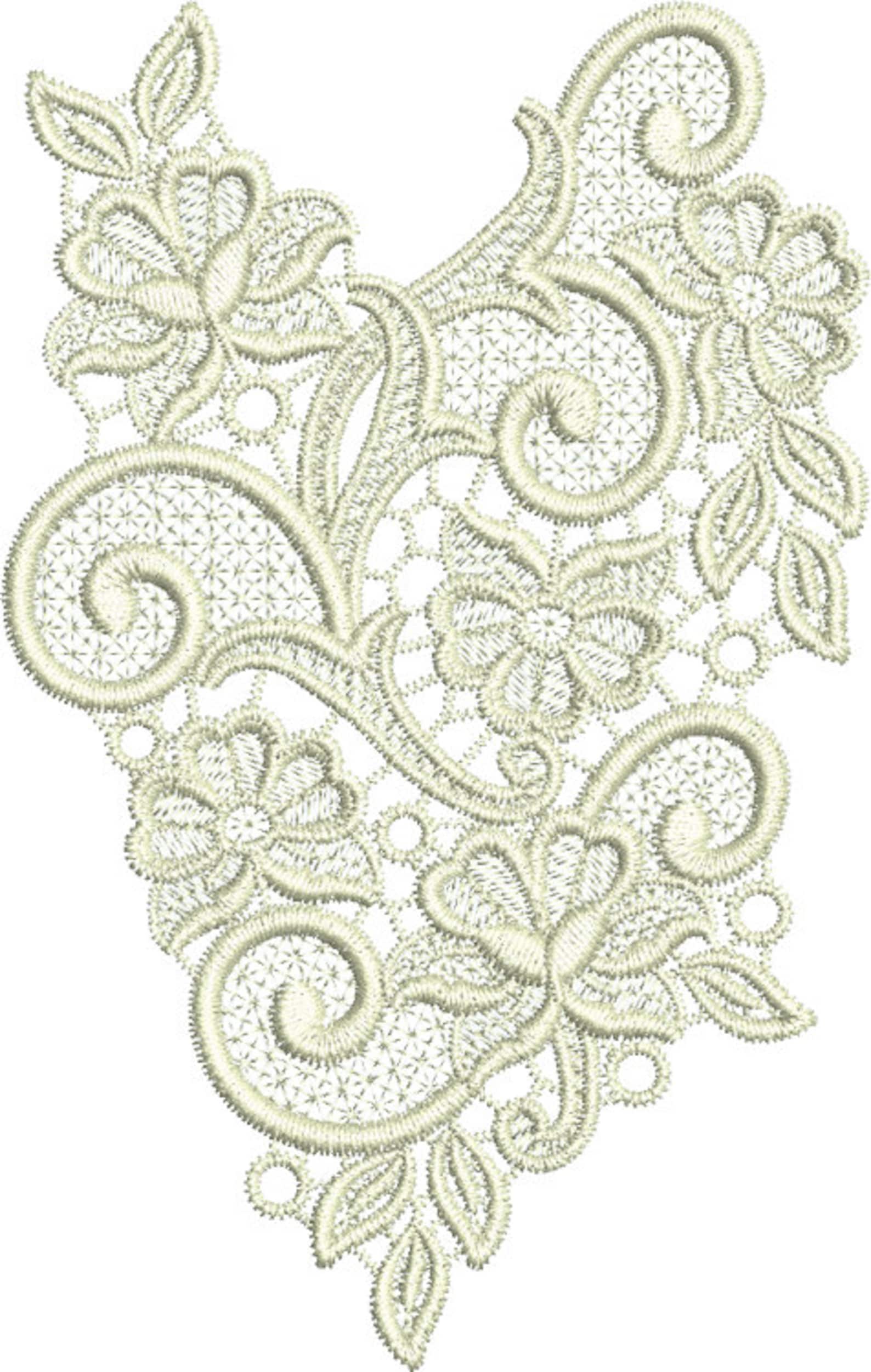 Lace - Tama - Beautiful Free Standing Lace Machine Embroidery Design by ...